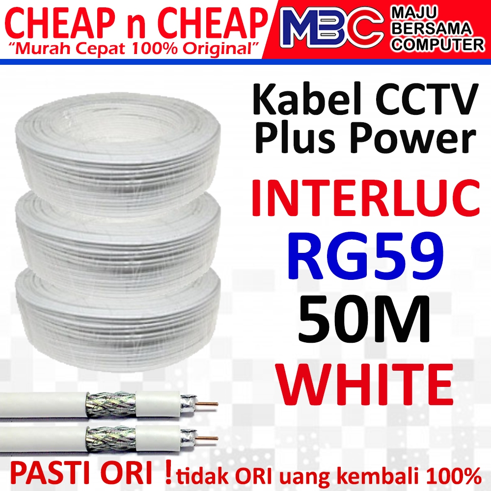 Jual Kabel CCTV RG59 100m Coaxial Interluc EDGE Juniper Spectra RG 59 ...