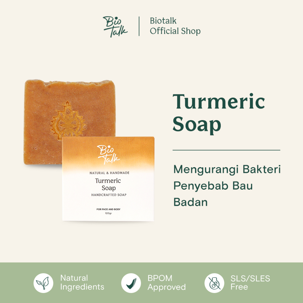 Jual BioTalk Sabun Natural Herbal | Turmeric | Kulit Normal | 120 gram ...