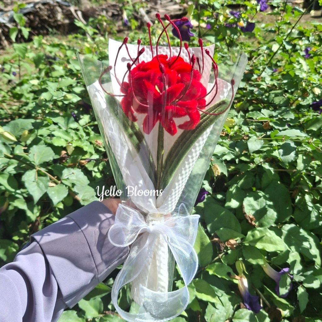 Jual Single bouquet pipe cleaner spider lily (higanbana) || buket bunga ...