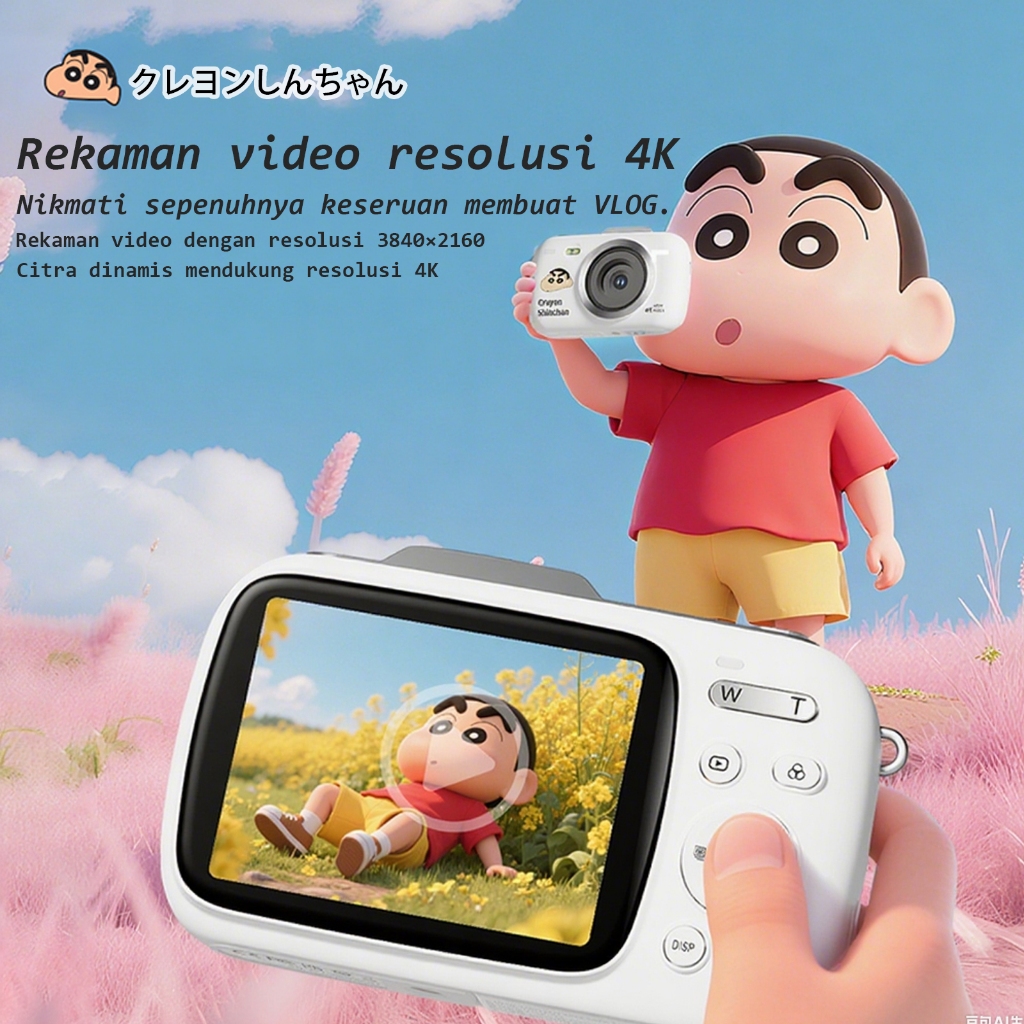 Jual 【Kartu TF Gratis】 shin chan Kamera HD digital 4k anak mini Kamera vlog Digicam Kamera CCD ...