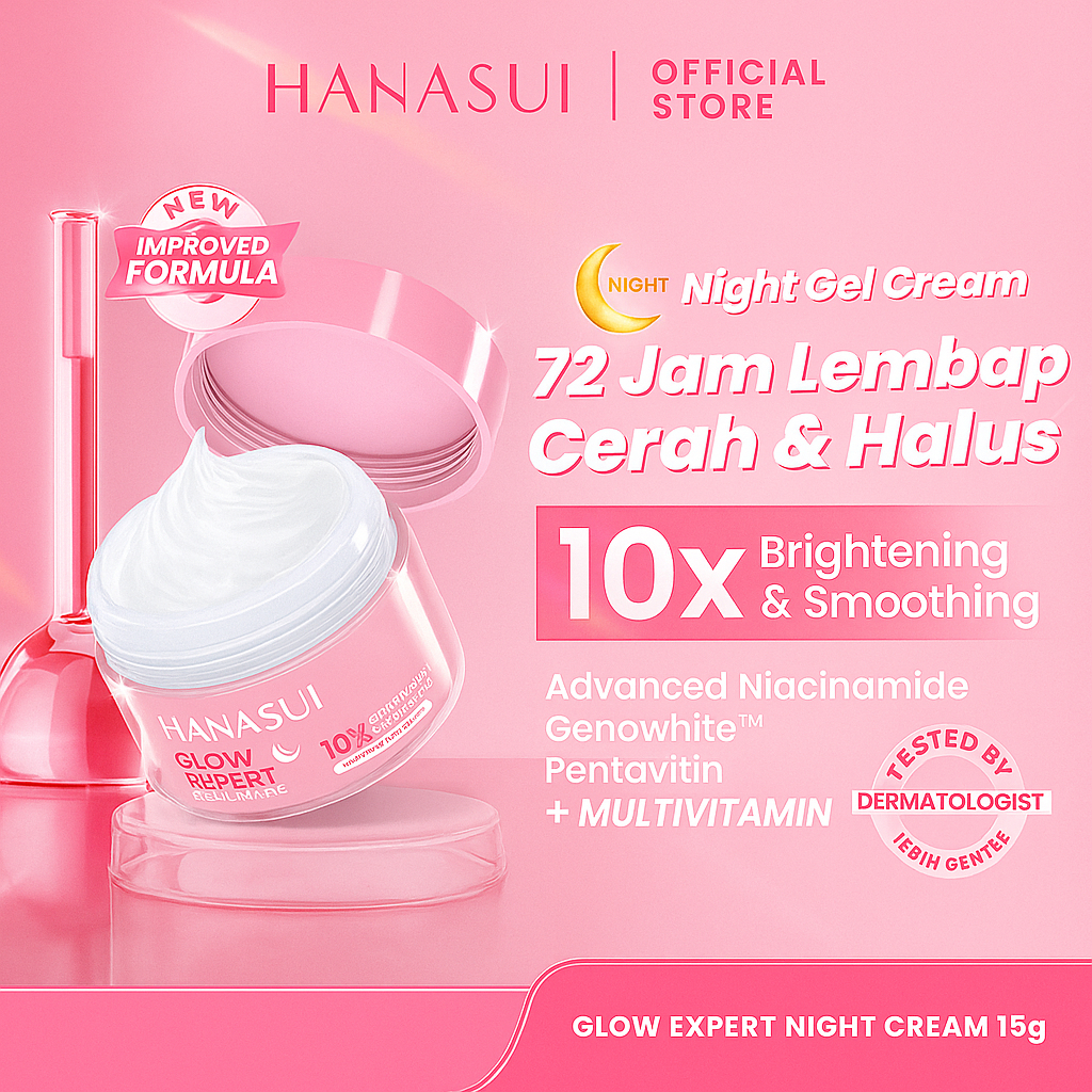 Jual Hanasui Glow Expert Night Cream 15gr | Shopee Indonesia