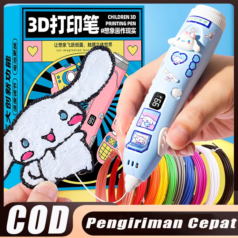 Jual PIKYO Printing Pen/Pena 3D Murah Drawing Lukis PLA Filamen Mainan DIY/Hadiah Liburan Anak ...