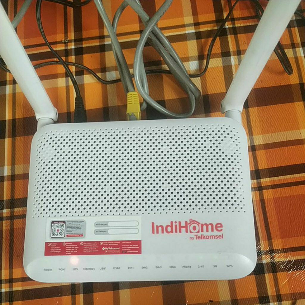 Jual Router FIBERHOME DUAL-BAND HG6145D2 ex Indihome port biru lengkap ...