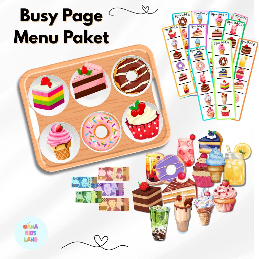 Jual Mainan Montessori Edukasi Anak Busy Book Belajar Menyajikan ...