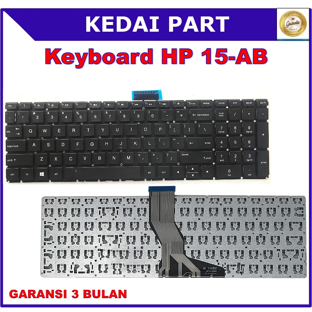 Jual Keyboard Hp Pavilion 15-AB 15Ab 15-AE 15AE 15-AK 15AK 15-AQ 15AQ ...