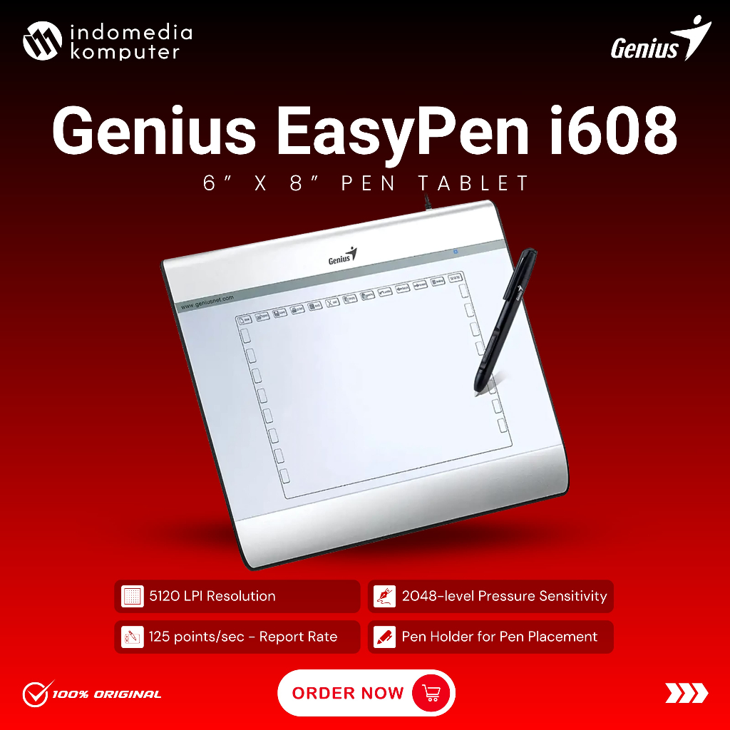 Jual Genius Tablet MousePen i608X Tablet Genius i608X Genius Tablet ...