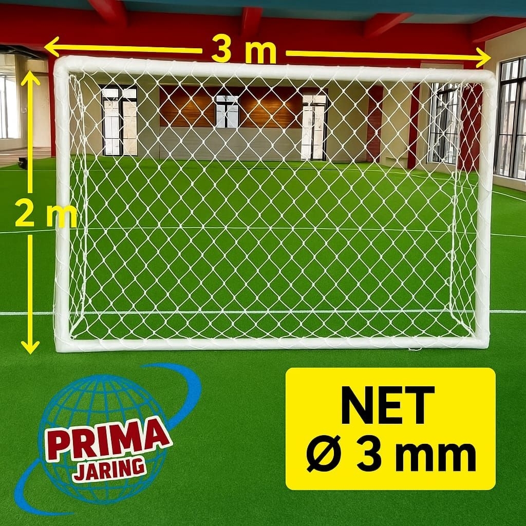 Jual Jaring Gawang Futsal Satu SET, Untuk Ukuran PxL 3x2 Meter belakang ...