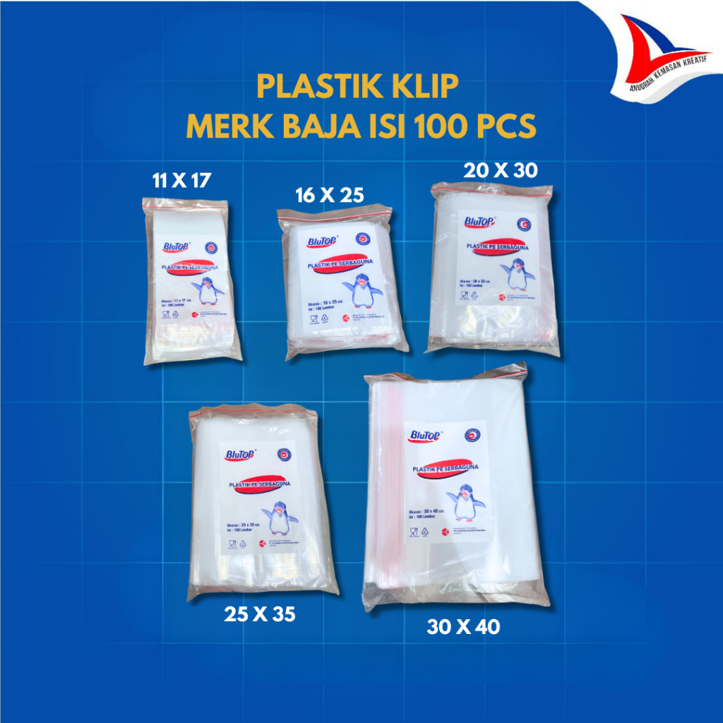 Jual Palstik Ziplock Klip Plastik Klip Blutop 11X17 16X25 20X30 25X35 ...