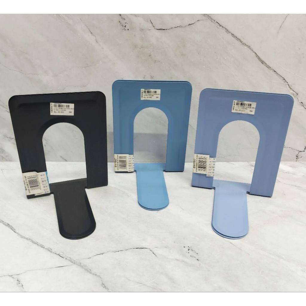 Jual PEMBATAS BUKU BESI 1 PASANG V-TEC / PENYANGGA BUKU / PEMBATAS BUKU ...