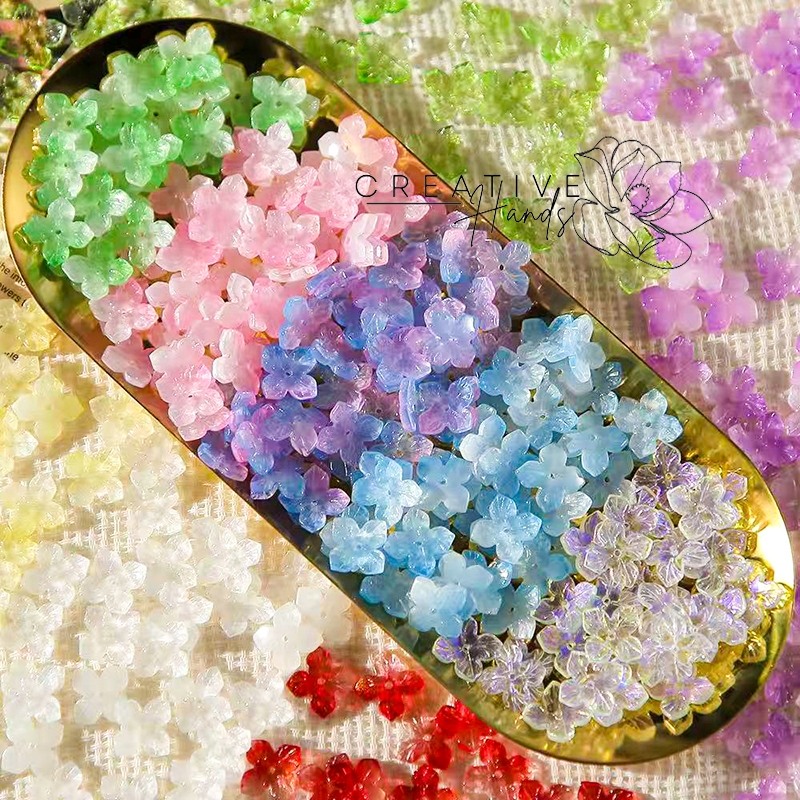 Jual Kelopak Kaca 8mm Hydrangea Empat-Petal Bunga Diy Bahan Buatan ...