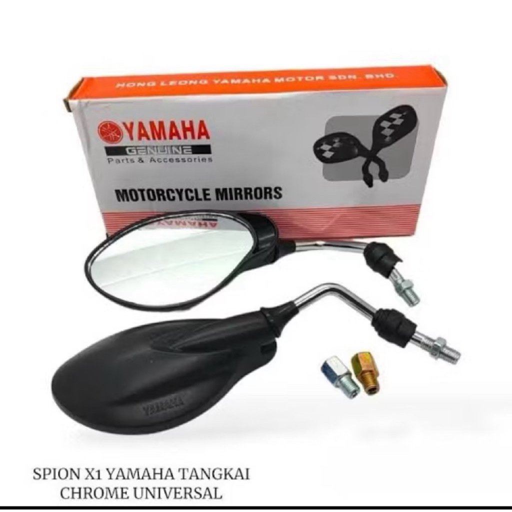 Jual Spion X1 125Z Batang Gagang Hitam - Tangkai Chrome Logo Yamaha ...