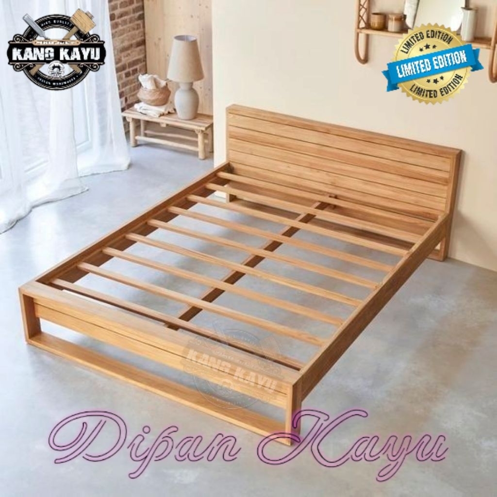 Jual Kang Kayu Dipan Kasur 140x200 Super Single Bed Double Bed Dipan ...