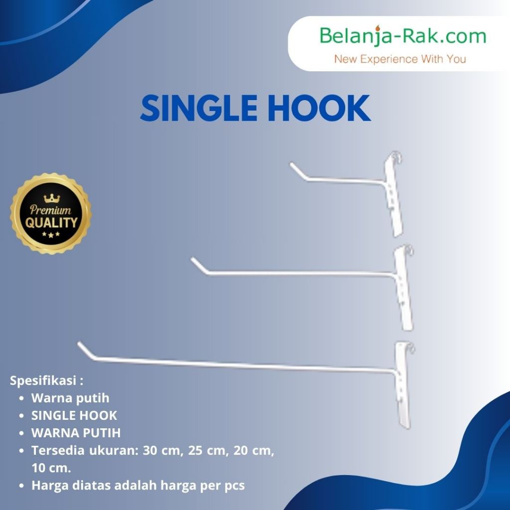 Jual SINGLE HOOK UKURAN 25 CM CANTOLAN DISPLAY PRODUK | Shopee Indonesia