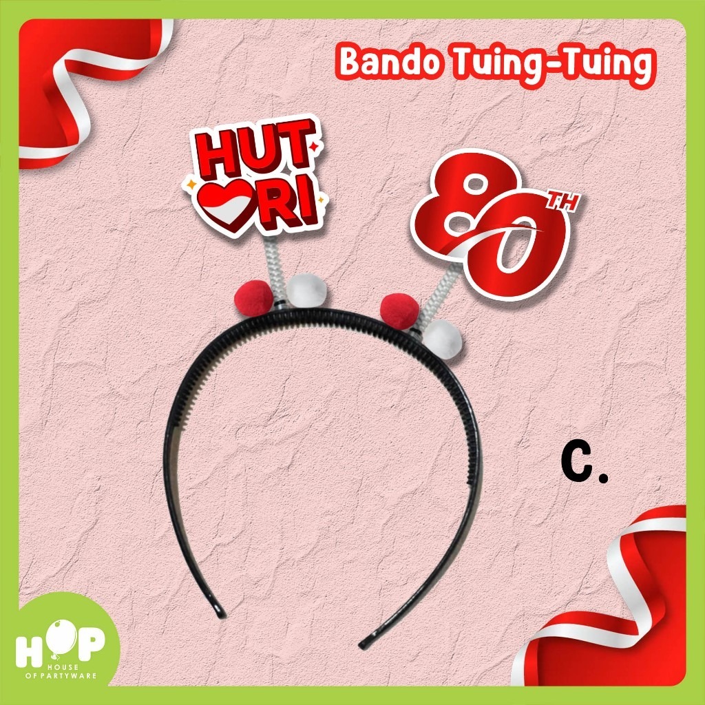 Jual BANDO MERAH PUTIH 17 AGUSTUS AKSESORIS / Bando Hut RI Bando edisi ...