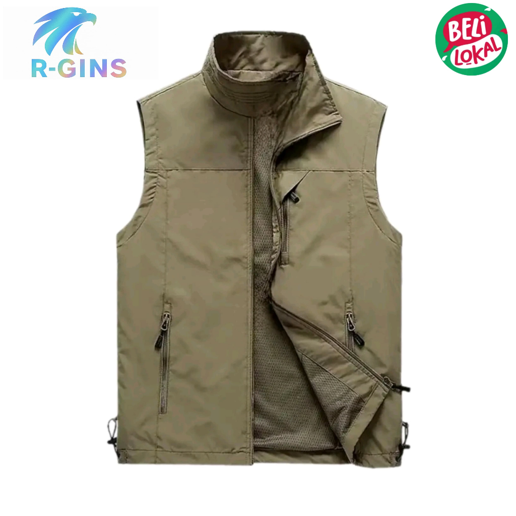 Jual RGINS PRODUCT Jaket Rompi Outdoor Pria wanita Anti Angin ...