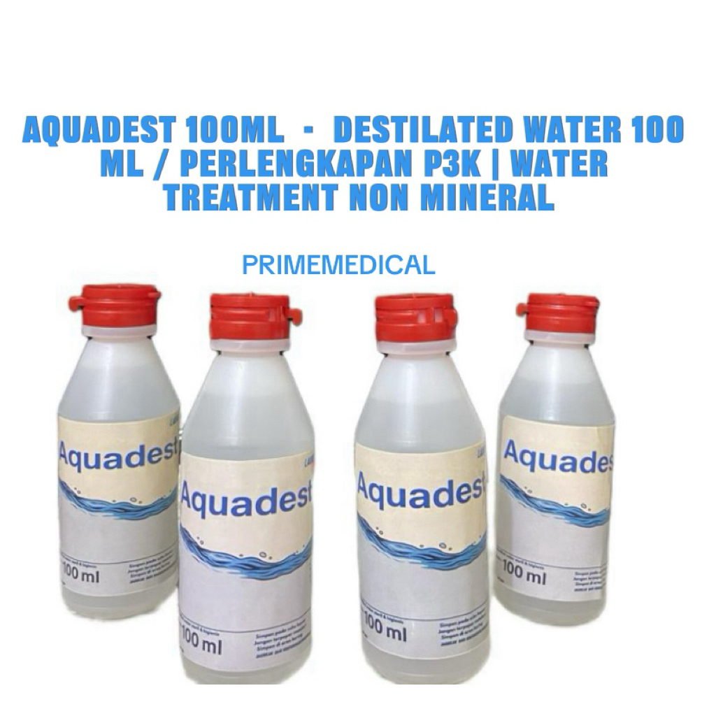 Jual Aquadest 100ml - Destilated Water 100 ml / Perlengkapan P3K ...