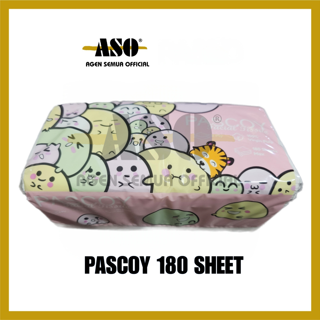 Jual TISU Tissue PaScoy 180 sheets 2ply facial tissue PROMO ...