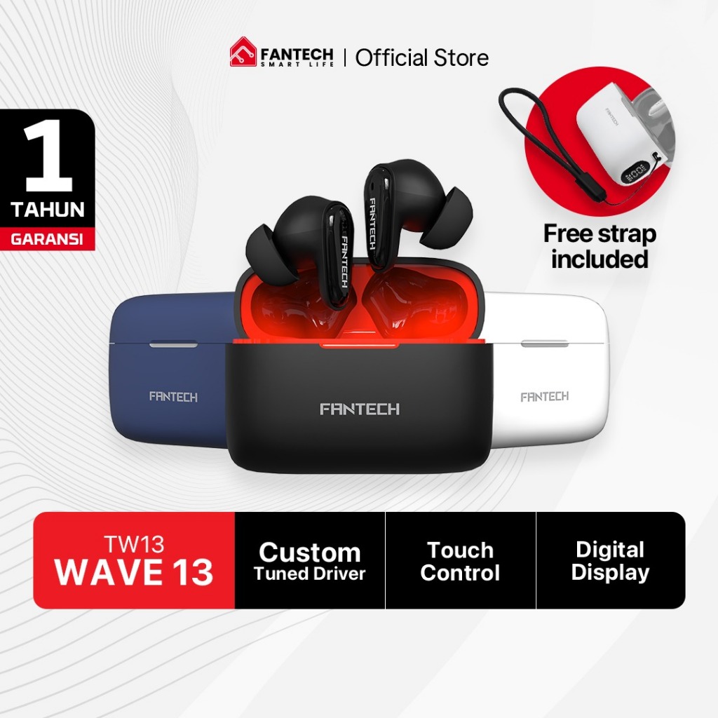 Jual Fantech TWS Wave TW13 True Wireless Earphone Bluetooth 5.3 Earbuds, Suara Jernih & Koneksi ...