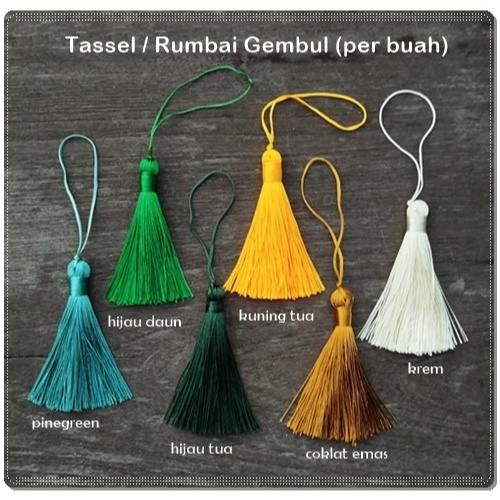 Jual TASL-16 : Rumbai / Tassel Tawon Bulat / Tasel Gembul Gendut Untuk ...
