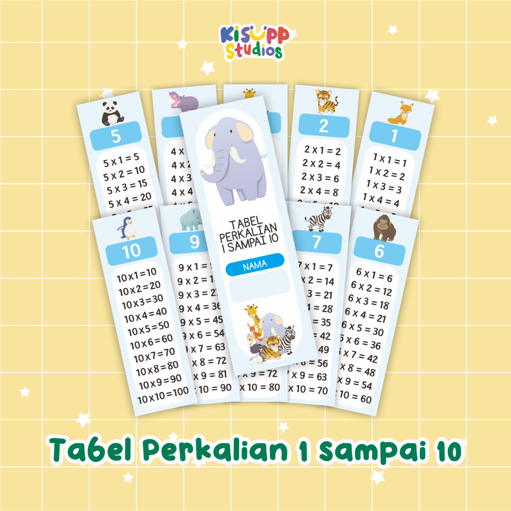 Jual Flashcard Tabel Perkalian 1 Sampai 10 | Shopee Indonesia