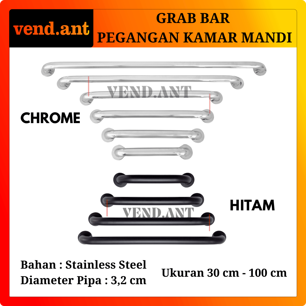 Jual Grab Bar Pegangan Kamar Mandi Handel Handle Gagang Bathtub ...