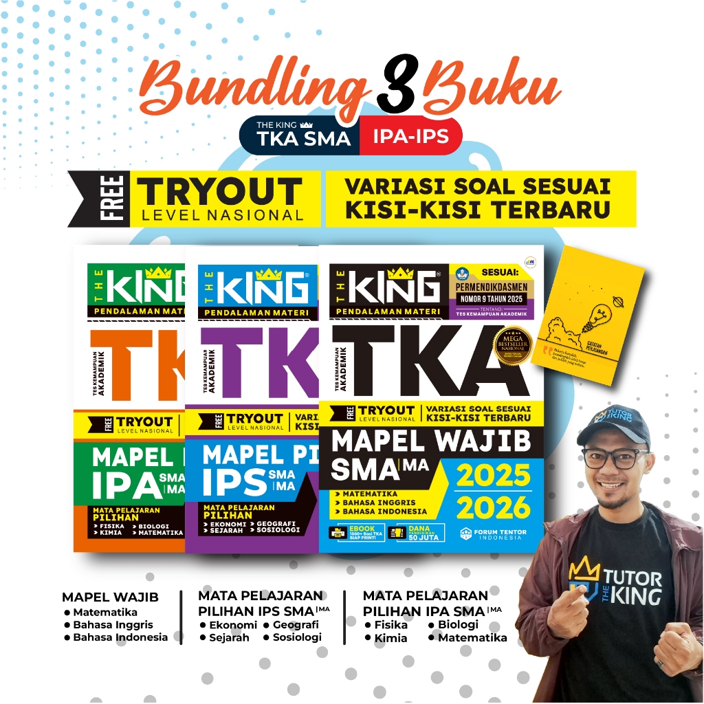 Jual BUNDLING 3 BUKU TKA SMA-MA-SMK THE KING PENDALAMAN MATERI MAPEL ...