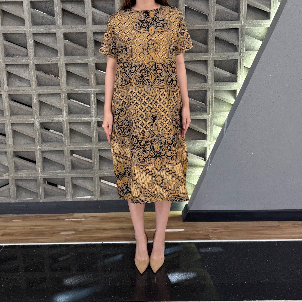 Jual Lausboutique-Zessy Dress-Seri Ningrat-Dress Batik | Shopee Indonesia
