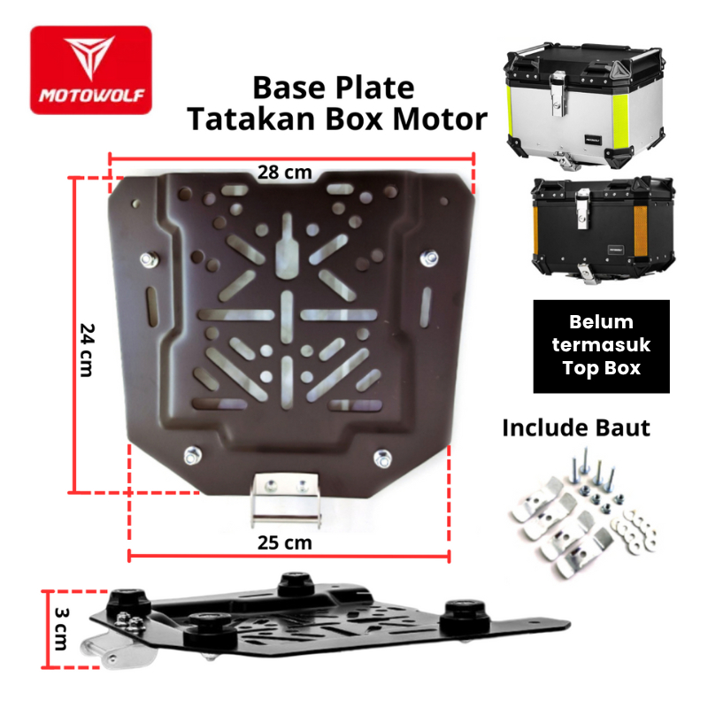 Jual Motowolf Tatakan Box Motor Baseplate Box Base Plate Box Motor ...