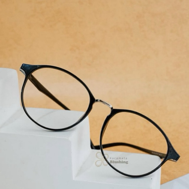 Jual Kacamata blushing - Frame Kacamata Uno black glossy | Shopee Indonesia