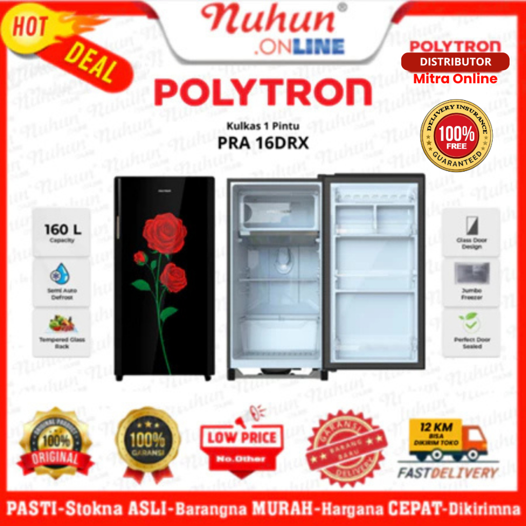 Jual Polytron Kulkas 1 Pintu PRA 16 DRX 160 liter Belleza Varia ...