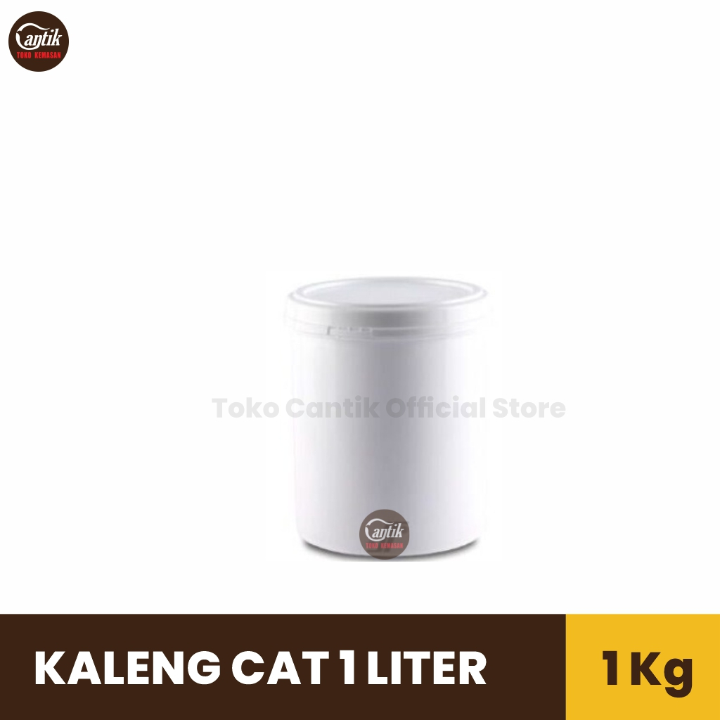 Jual KALENG CAT 1KG DASH WARNA PUTIH + TUTUP KALENG CAT 1KG ISI 100 PCS ...