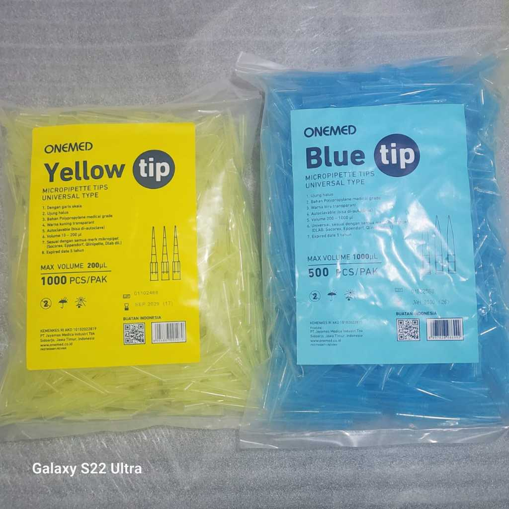 Jual MICROPIPETTE TIPS UNIVERSAL TYPE ONEMED / MIKROPIPET TIP /BLUE TIP ...