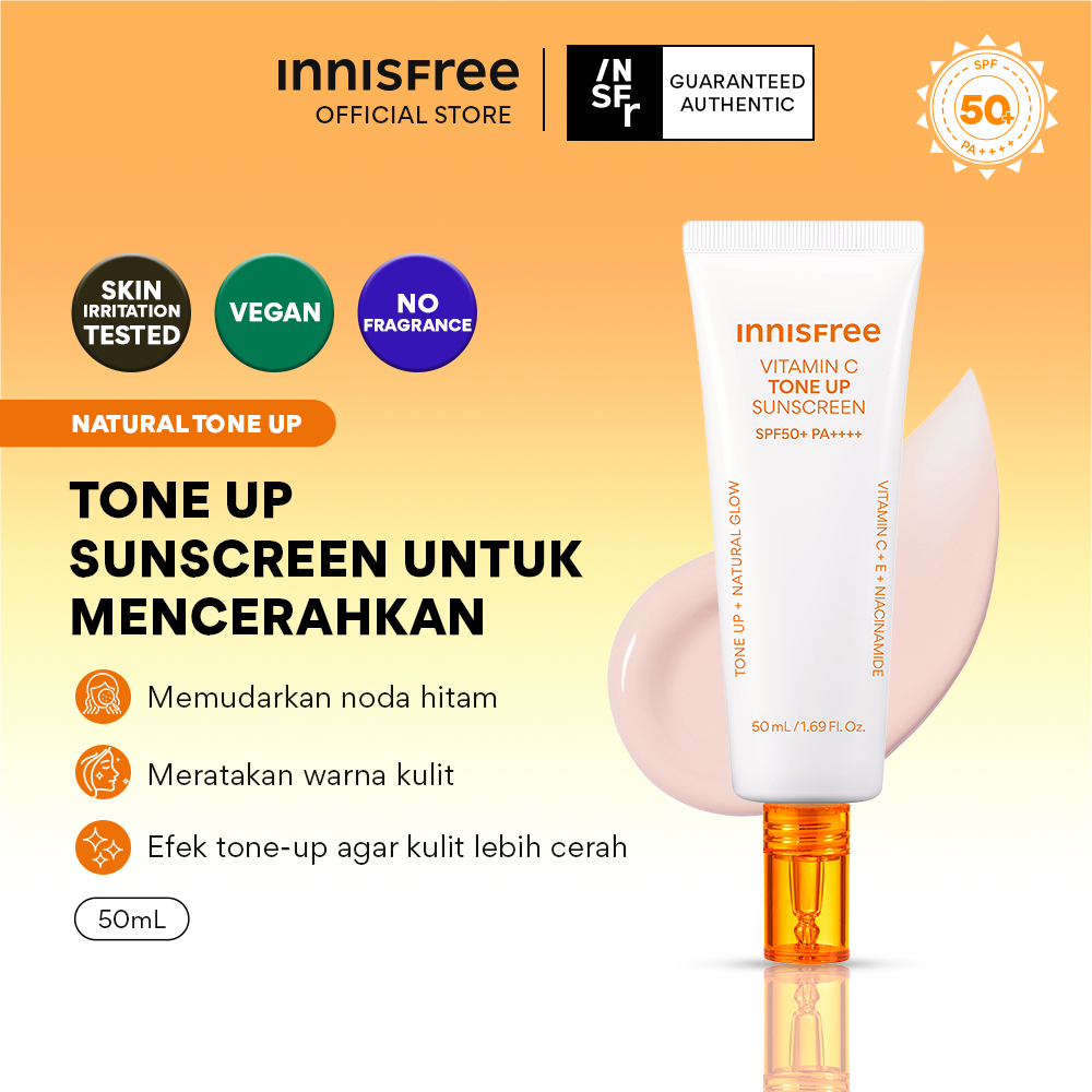 Jual Innisfree Vitamin C Tone Up Sunscreen SPF50+ PA++++ 50ml - Tone Up ...