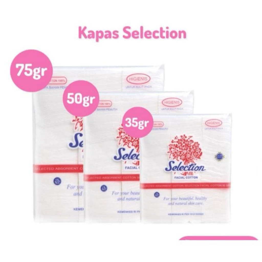 Jual KAPAS SELECTION 35gr,50gr,75gr||Kapas Selection||Kapas higienis ...