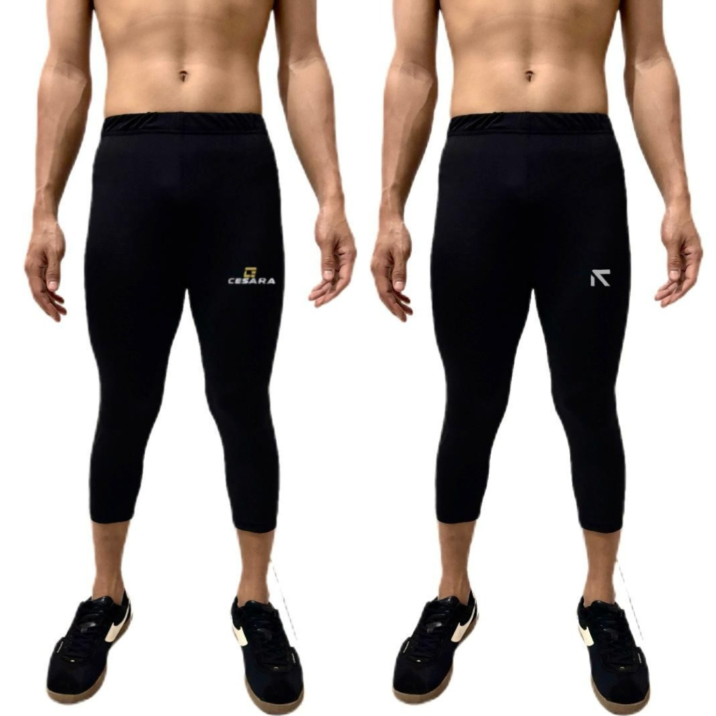 Jual Legging Pria 7/8 Celana Olahraga Ketat Compression Aktivewear Long ...