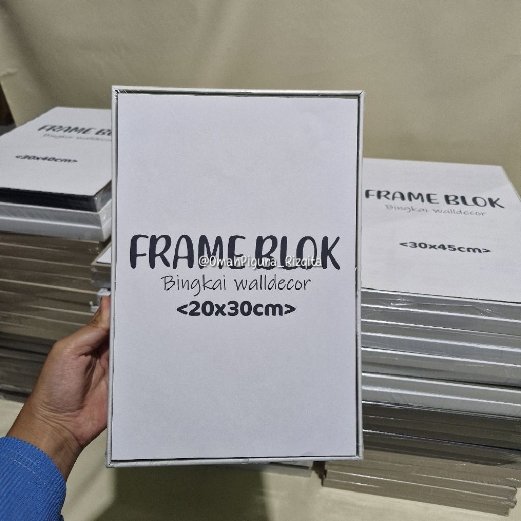 Jual frame Blok / frame walldecor / frameless TANPA KACA | uk.30x45cm ...