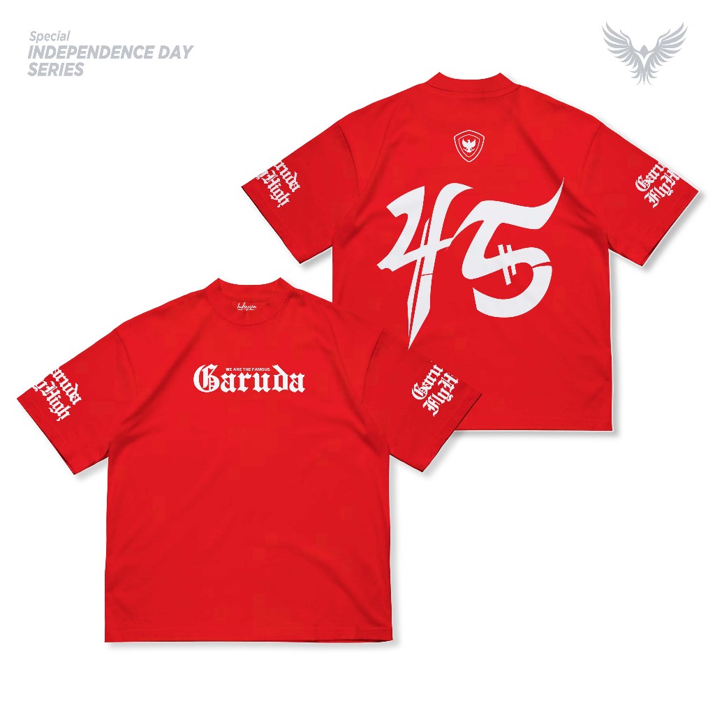 Jual Kaos Indonesia 45 Garuda Fly High Baju 17 Agustus Timnas Indonesia ...