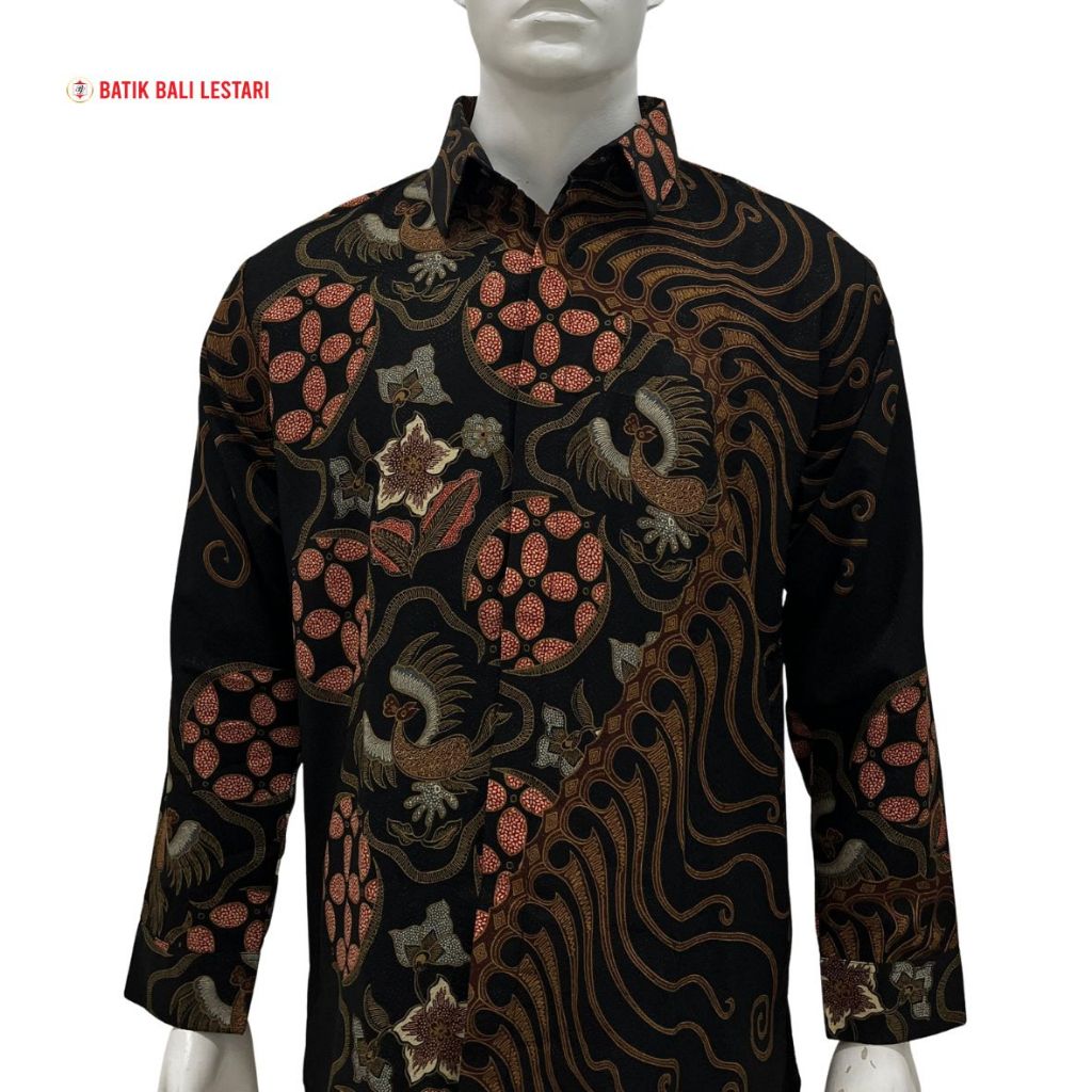 Jual Batik Bali Lestari Kemeja Dobby Lengan Panjang Sarimbit Hitam (BBE01/BBO02) | Shopee Indonesia