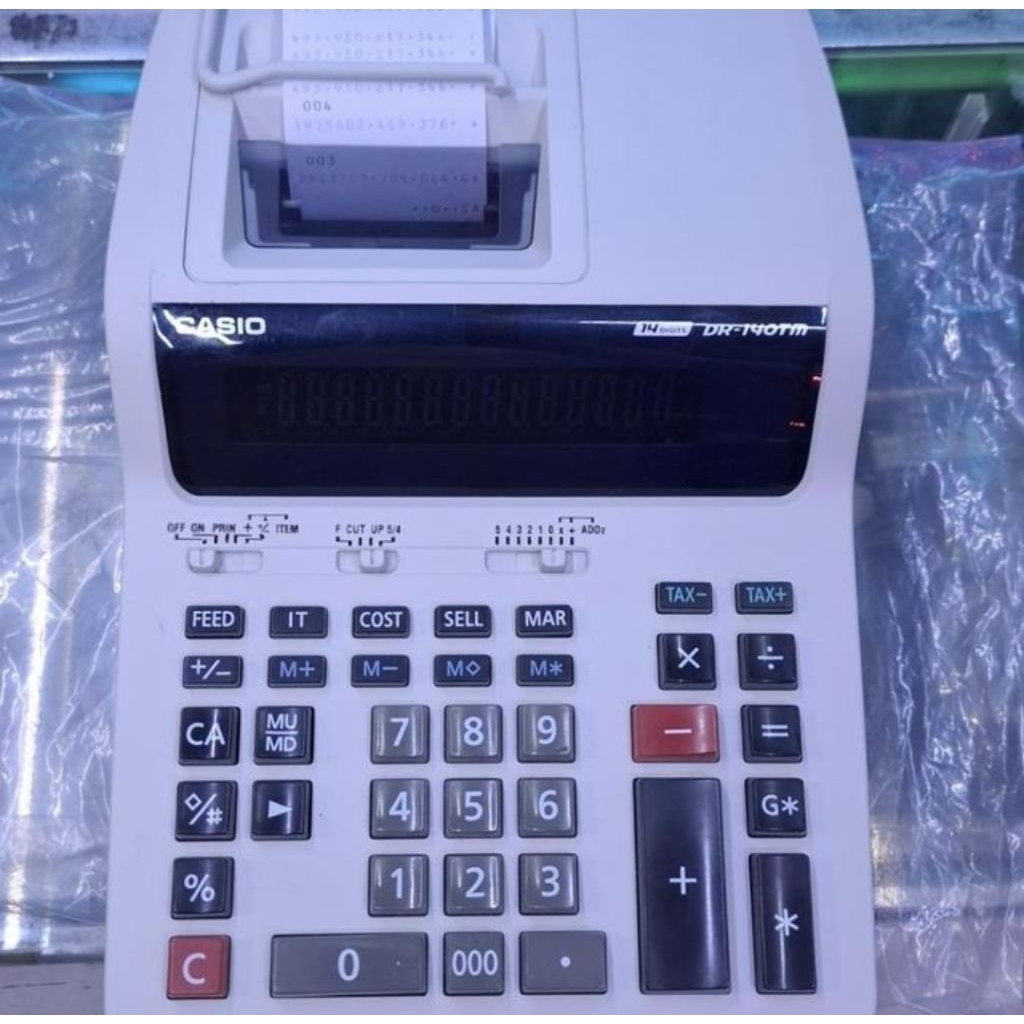 Jual CALCULATOR PRINT CASIO DR 140 TM HEAVY DUTY 14 DIGIT NEW LENGKAP ...