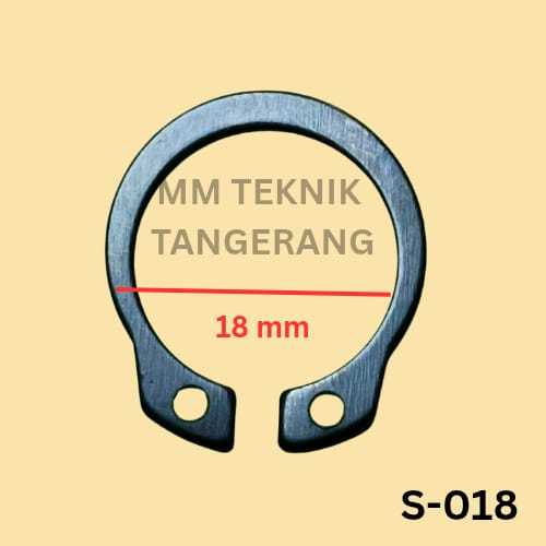 Jual Snapring S18 Snap ring Circlip External Retaining Tipe S 18 ...