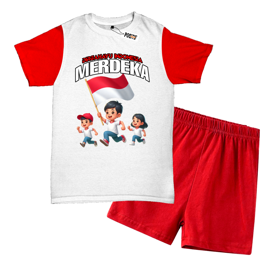 Jual Positif Merch | Setelan Baju Anak Indonesia 17 Agustus Merdeka ...
