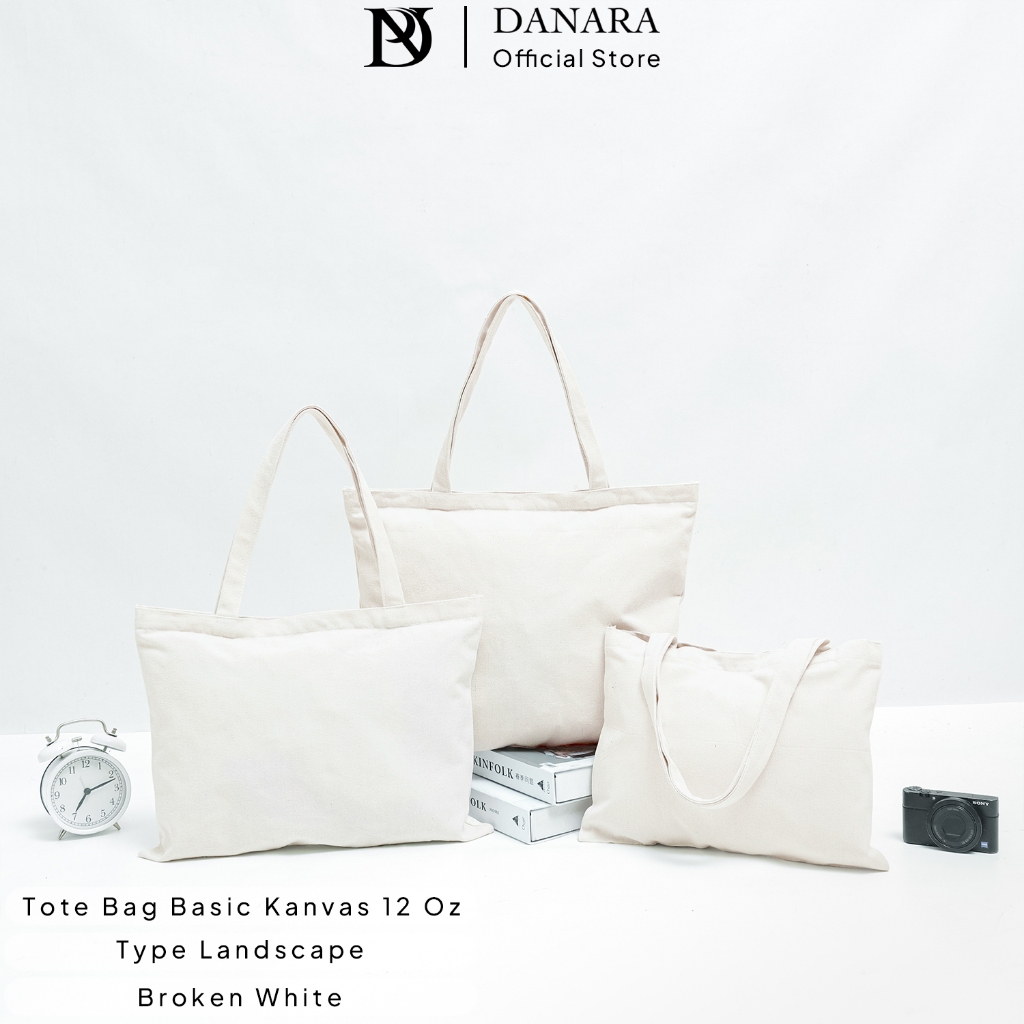 Jual DANARA Tote Bag Basic Kanvas 12 Oz Polos Type Landscape - Broken ...