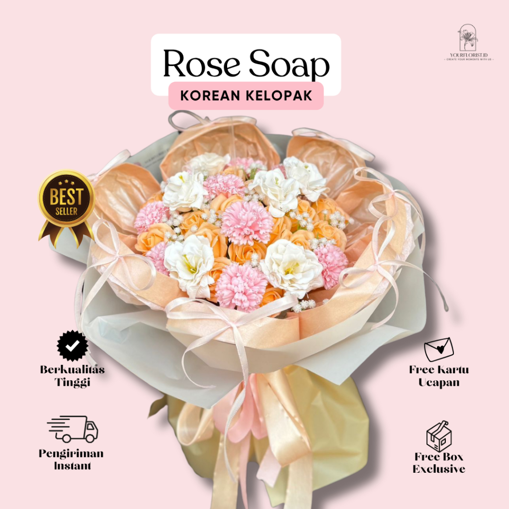 Jual Buket Bunga Korean Kelopak Viral Bunga Sabun Tahan Lama Hadiah ...