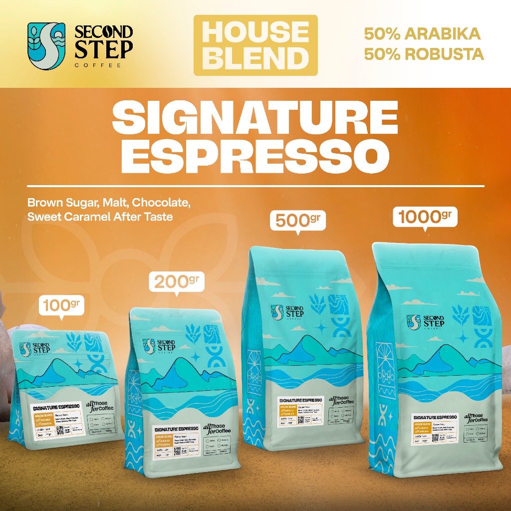 Jual Biji Kopi Espresso Signature House Blend Coffee Arabica Robusta 50 ...