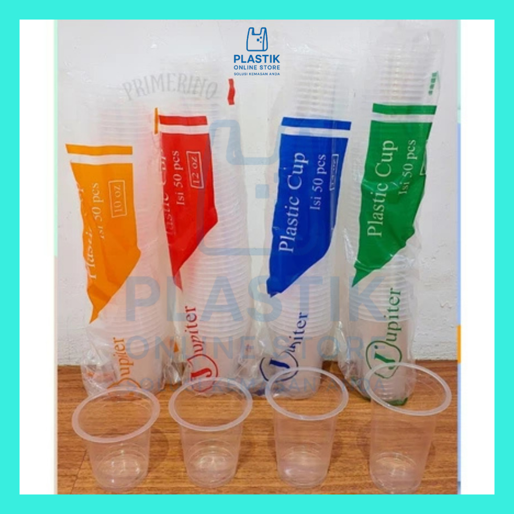 Jual 1 Pack (50pcs) Gelas Pop Ice Cup Plastik Cangkir Jus Es Teh Jumbo ...