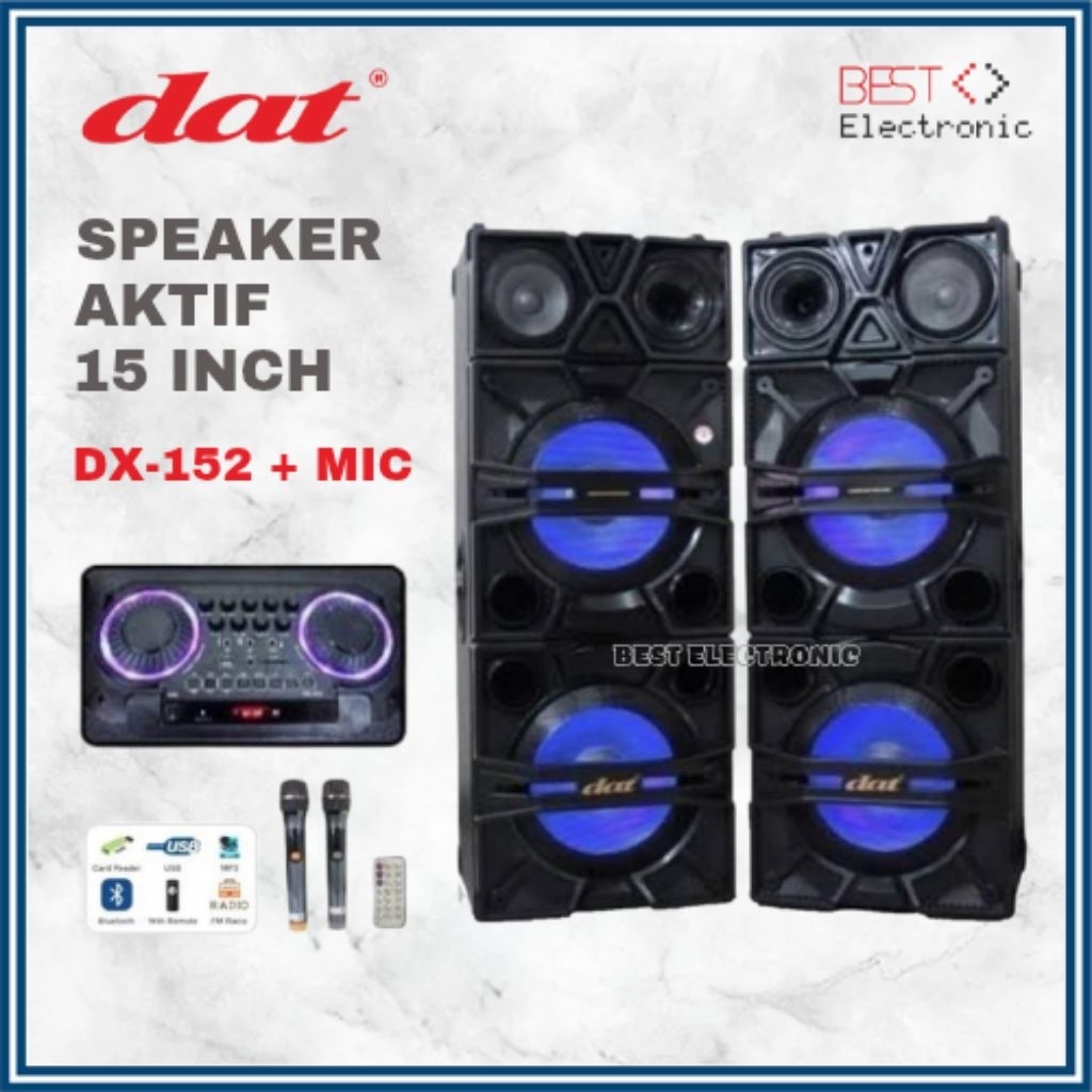 Jual SPEAKER AKTIF 15 INCH DAT DX 152 DX152 DOUBLE SUBWOOFER | Shopee Indonesia