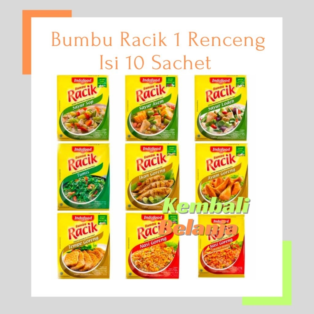 Jual 1 Renceng Bumbu Racik Indofood Isi 10 Sachet/ Bumbu Racik ...