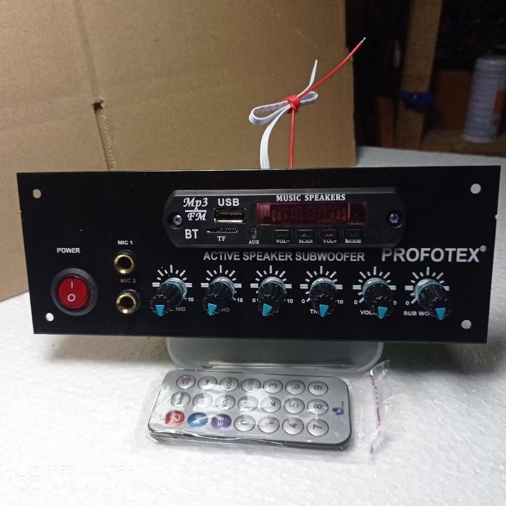 Jual rangkaian speaker aktif mono 150 watt plus echo, filter subwoofer dan MP3 Bluetooth ...