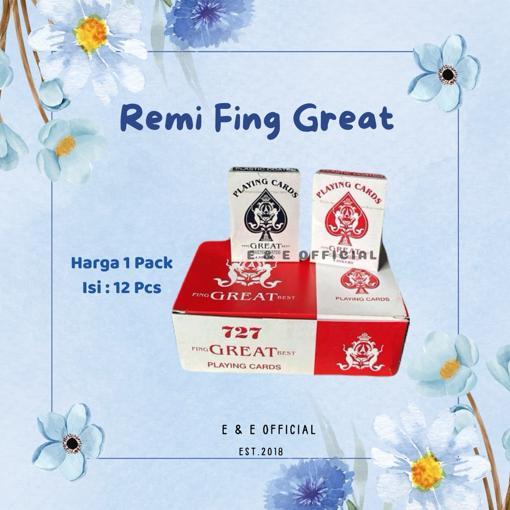Jual KARTU REMI FING GREAT / KARTU REMI FING GREAT 727 /REMI MURAH | Shopee Indonesia