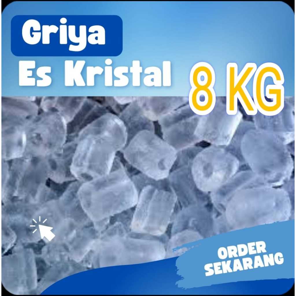 Jual ES KRISTAL 8 KG / ES BATU KRISTAL 8 KG / ICE CRYSTAL KEMASAN 8 KG ...